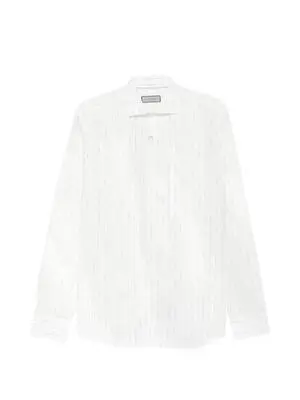 Canali Pinstripe-pattern Long-sleeve Shirt - White