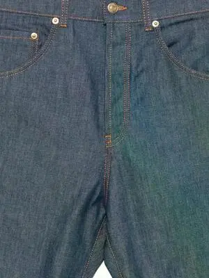 Moschino Contrast-stitch Logo-patch Jeans