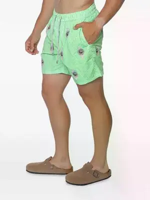 MC2 SAINT BARTH Gustavia Embroidery Striped Swim Shorts
