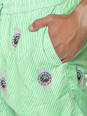 MC2 SAINT BARTH Gustavia Embroidery Striped Swim Shorts