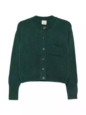 Incentive! Cashmere Erro Button-up Patch-pocket Cardigan