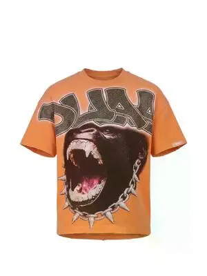 DUAA Chainlink Rhinestone-embellished T-shirt - Orange