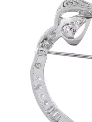 LB EXCLUSIVE Diamond Circular-shape Bow Brooch