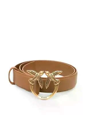 Pinko Love Berry Leather Belt - Brown