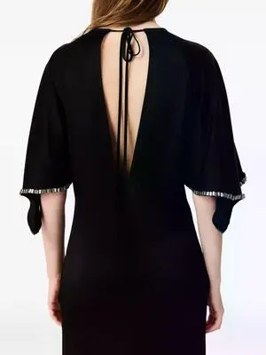 Stella McCartney Crystal-embellished Cape-sleeve Maxi Dress