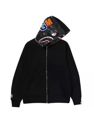 A BATHING APE Shark Full Zip Reversible Hoodie - Black
