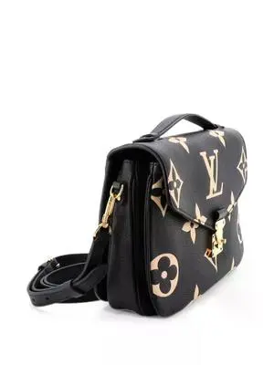 LOUIS VUITTON Pochette Metis Monogram Empreinte Giant Crossbody Bag - Black