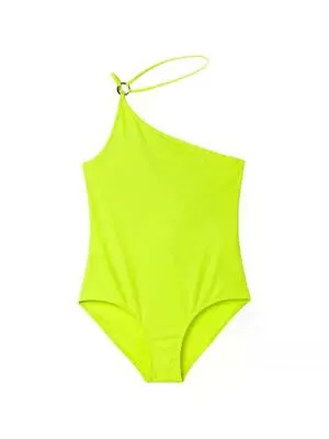Coperni One-shoulder Ring Detail Swimsuit - Yellow