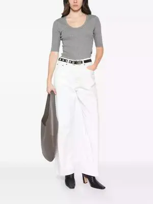 Fabiana Filippi Embellished Scoop-neck T-shirt