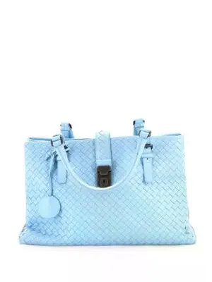 Bottega Veneta Roma Bag Intrecciato Nappa Medium Tote Bag - Blue