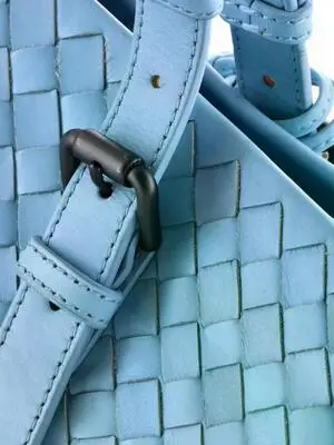 Bottega Veneta Roma Bag Intrecciato Nappa Medium Tote Bag - Blue