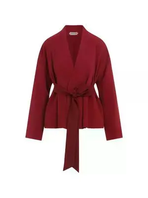Alberta Ferretti Belted Pleated Jacket
