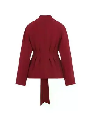 Alberta Ferretti Belted Pleated Jacket