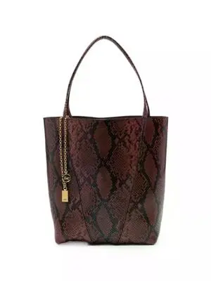 Chloé Medium Spin Python-effect Tote Bag - Pink