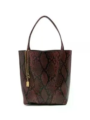 Chloé Medium Spin Python-effect Tote Bag - Pink