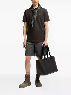 Moncler Logo-patch Short-sleeve Polo Shirt - Brown