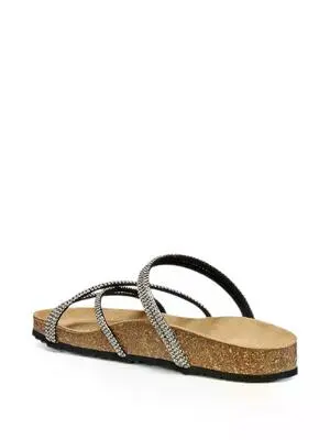 Geox Brionia R Crystal-embellished Strappy Slides