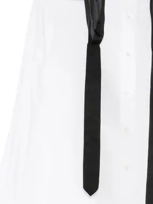 Sacai Poplin Tie Shirt - Neutrals