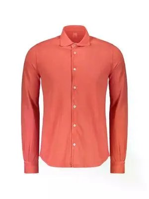 Fedeli Long-sleeve Cotton Shirt - Orange