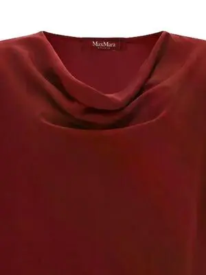 Max Mara Cowl Neck Long Sleeve Blouse - Red