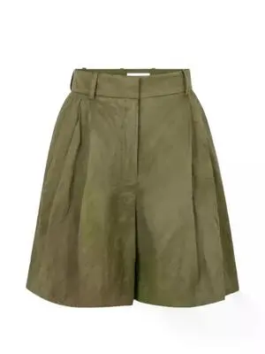 Nina Ricci Wrinkled-effect Pleated Shorts - Green