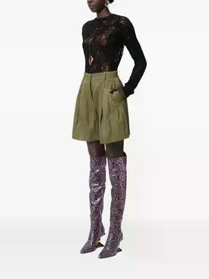 Nina Ricci Wrinkled-effect Pleated Shorts