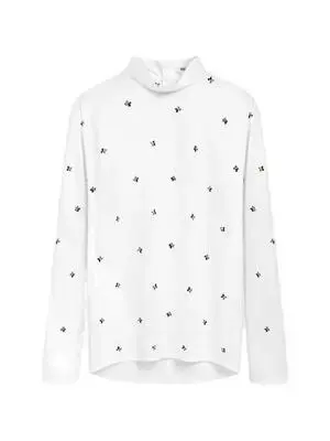 RIER Embroidered High-neck Shirt