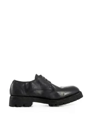 Guidi Leather Lug-sole Derby Shoes - Black