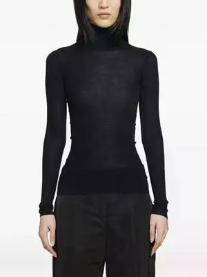 JIL SANDER Ribbed High-neck Long-sleeve Top