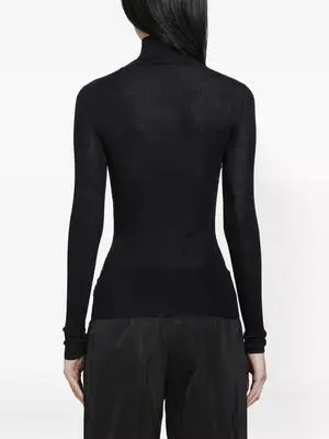 JIL SANDER Ribbed High-neck Long-sleeve Top
