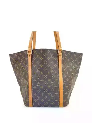 LOUIS VUITTON 1997 Monogram Sac Shopping Tote Bag - Brown