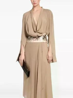 Elie Saab Draped Silk Blouse