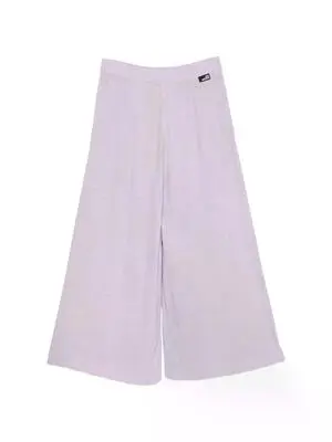 Moschino Logo-patch Wide-leg Trousers