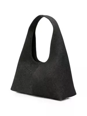 Moschino Logo-appliqué Denim Shoulder Bag