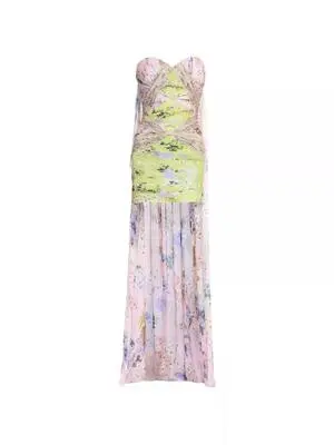 Elie Saab Floral-print Silk Mini Dress - Pink