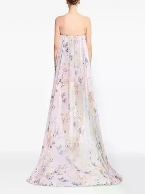 Elie Saab Floral-print Silk Mini Dress