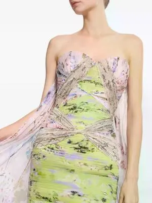 Elie Saab Floral-print Silk Mini Dress