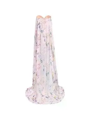 Elie Saab Floral-print Silk Mini Dress