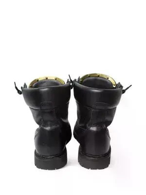 Balmain Leather Zip-up Ankle Boots