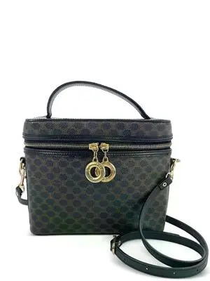 Celine Macadam Vanity Shoulder Bag - Black