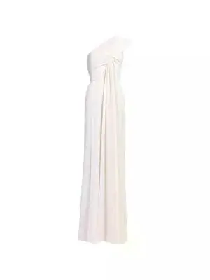 Elie Saab Asymmetric Knotted Jumpsuit - White