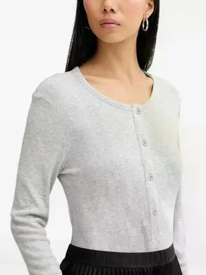Munthe Grace Ribbed-knit Long-sleeved T-shirt