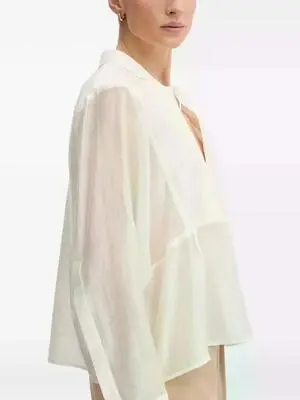 Munthe Babette Tie-fastening Semi-sheer Blouse
