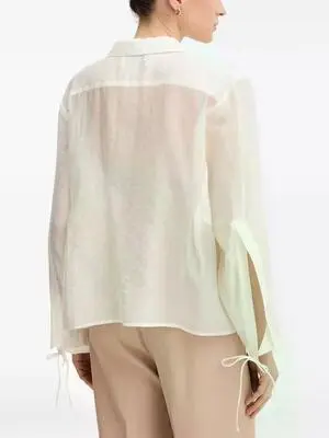 Munthe Babette Tie-fastening Semi-sheer Blouse