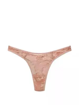 DIESEL® Micro-punch-utlt Logo-plaque Lace Thong - Pink