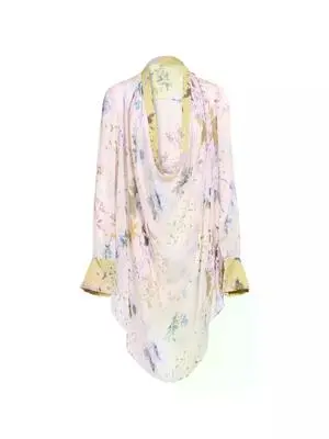 Elie Saab Garden-print Silk Blouse