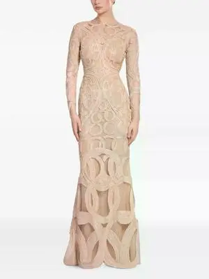 Elie Saab Sequin-embroidered Maxi Dress