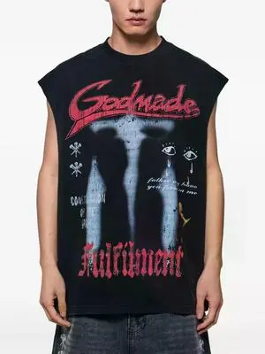 GODMADE Graphic-print Sleeveless T-shirt