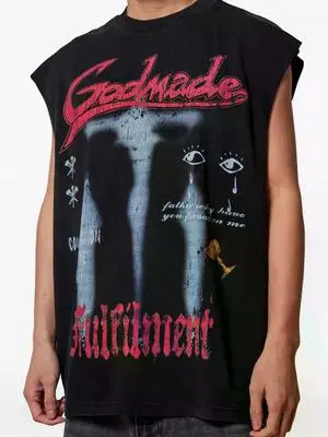 GODMADE Graphic-print Sleeveless T-shirt