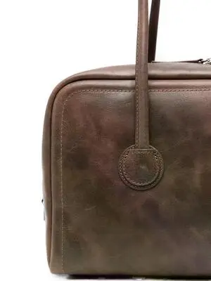 MARGESHERWOOD Logo-embossed Leather Tote Bag
